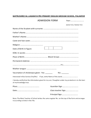 Fillable Online Admission Now Fax Email Print - pdfFiller