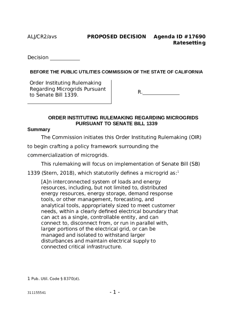 California PUC Issues Order Denying Rehearing of ... - docs cpuc ca Doc Template | pdfFiller