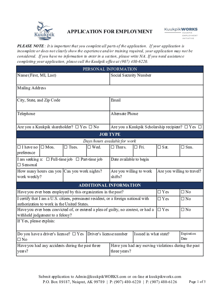 Fillable Online Sample Blank Application.docx - SAMPLE JOB ... Fax ...