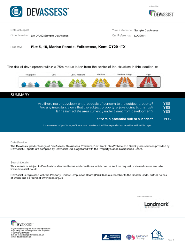Fillable Online Sample, Folkestone, Kent, CT20 1PX SUMMARY Fax Email ...