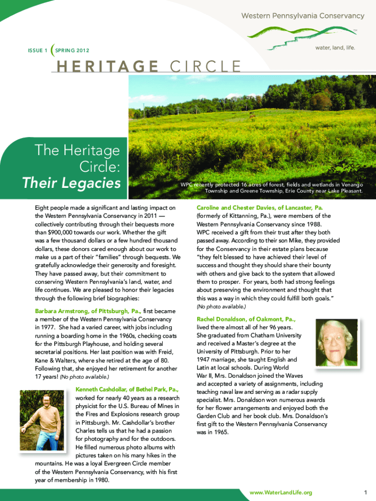 Fillable Online ERIE COUNTY NATURAL HERITAGE INVENTORY UPDATE Fax Email ...