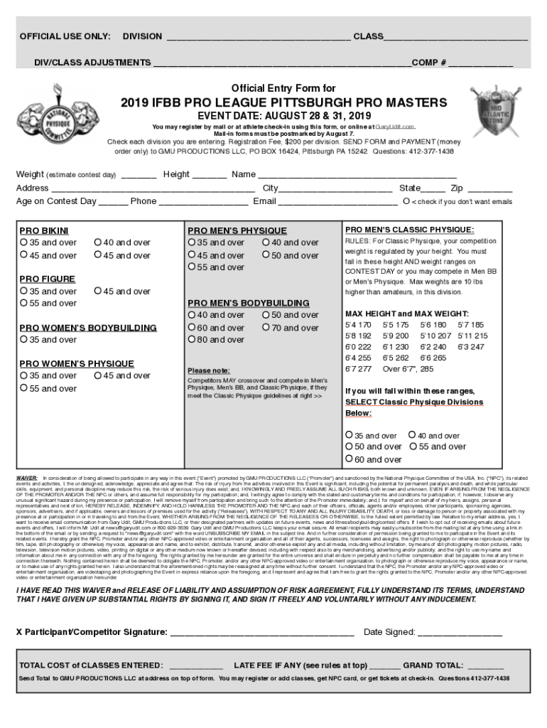 Fillable Online 2019-downloadable-printed-entry-form-ifbb-pro-league ...