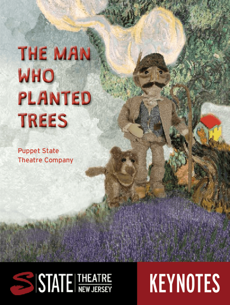 Fillable Online The Man Who Planted Trees, Puppet State Theatre Company ...