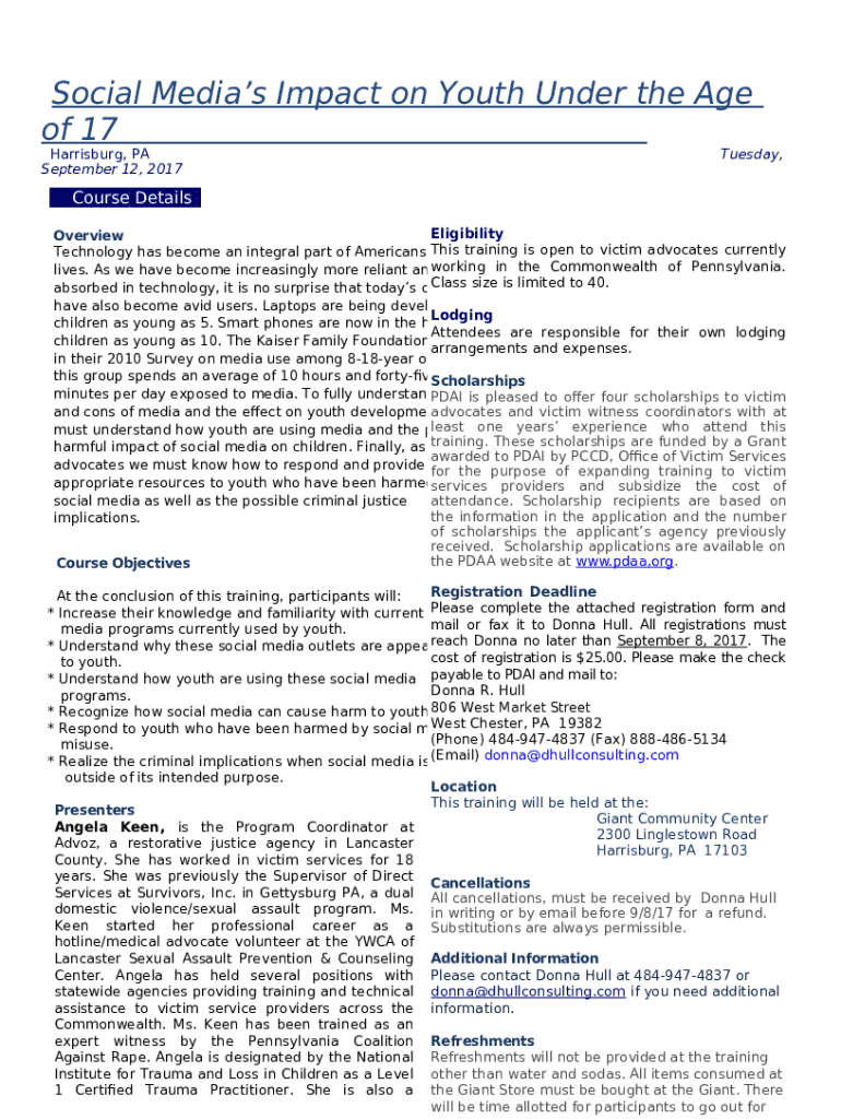 Teens and social media use: What's the impact? Doc Template | pdfFiller