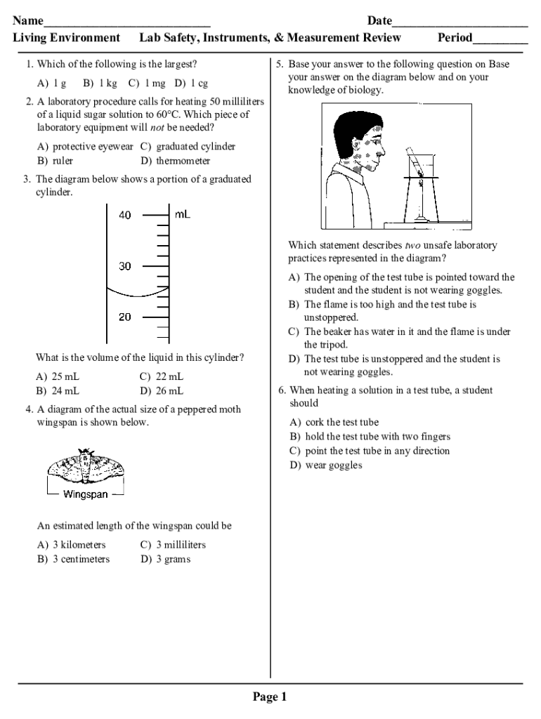Fillable Online Student s Copy.pdf - Name Date Living Environment Lab ...