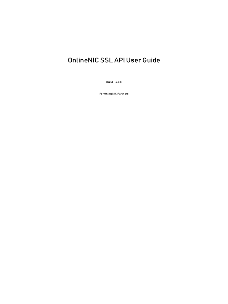 Fillable Online API Usage Guide - For domain names and SSL Version 3.1 Fax Email Print - pdfFiller