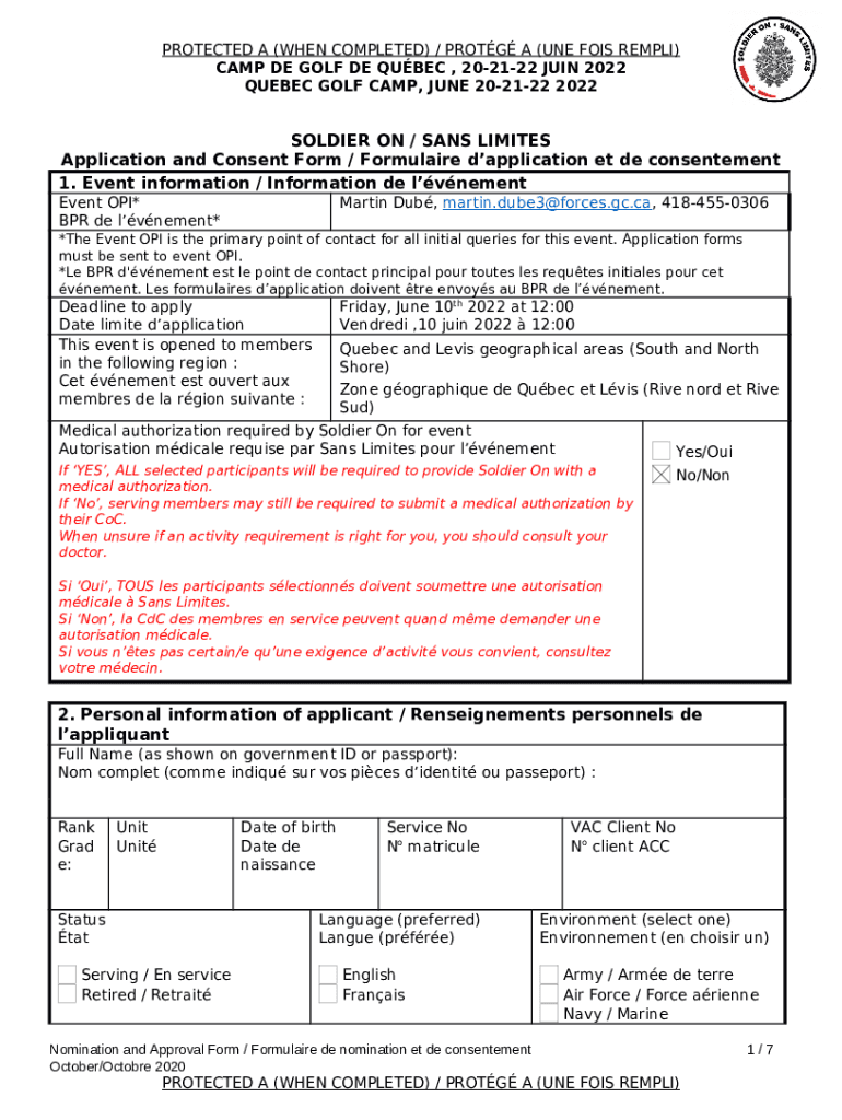 Soldier On Program Doc Template | pdfFiller