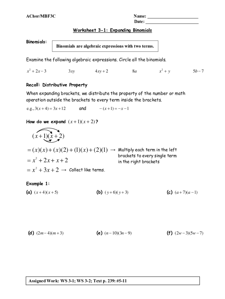 Fillable Online Polynomials Adding Subtracting Multiplying And
