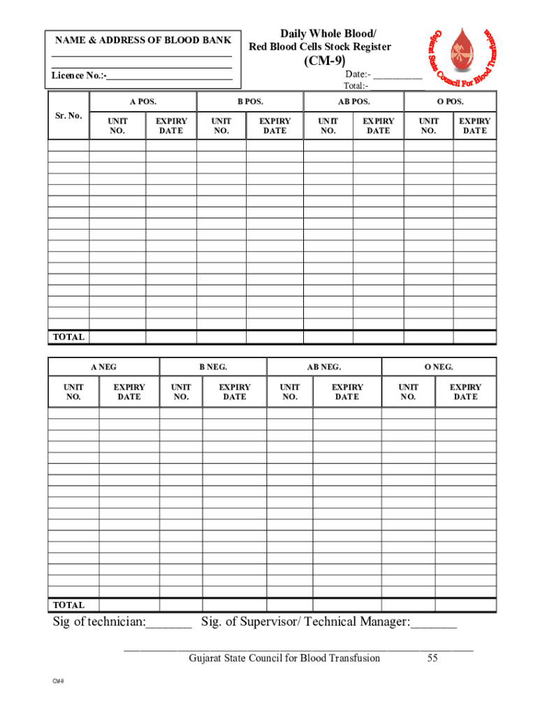 Fillable Online Blood Bank Storage & Component Requirements Flashcards ...