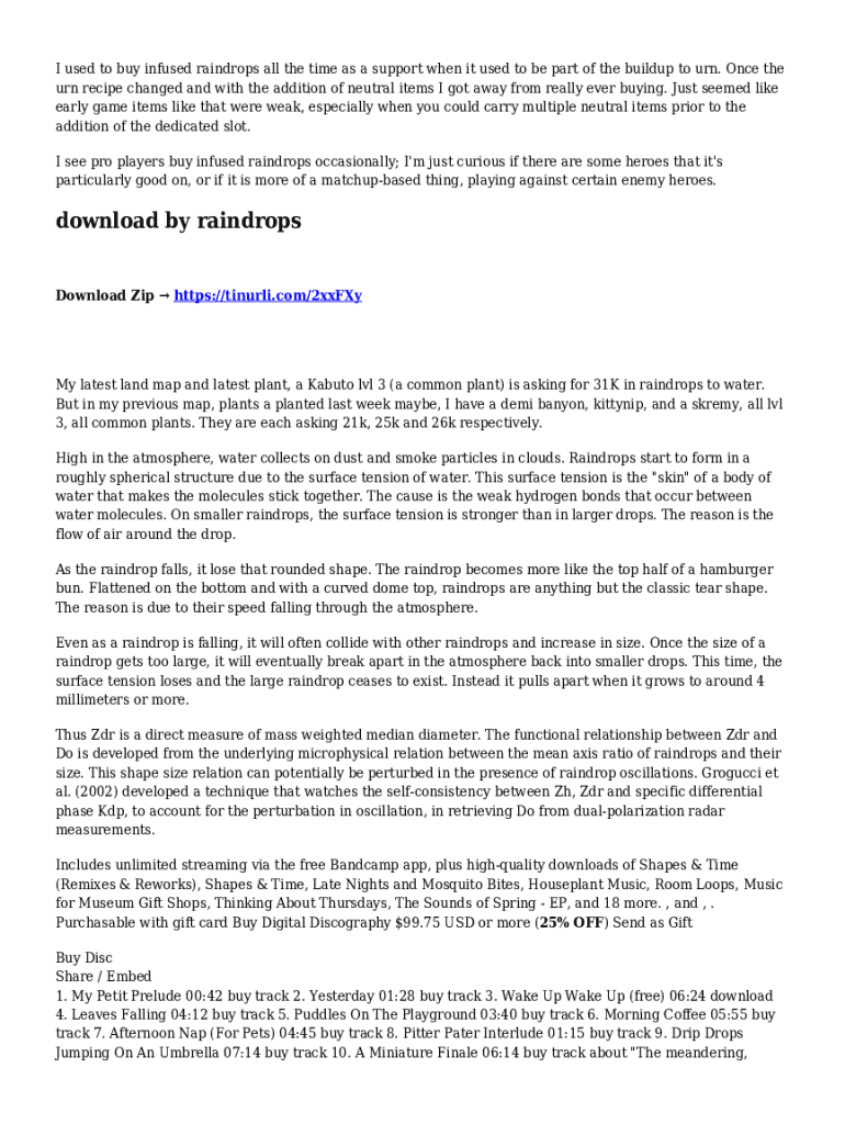 Fillable Online Having 2 infused Raindrops uses a charge of both?? Fax Email Print - pdfFiller