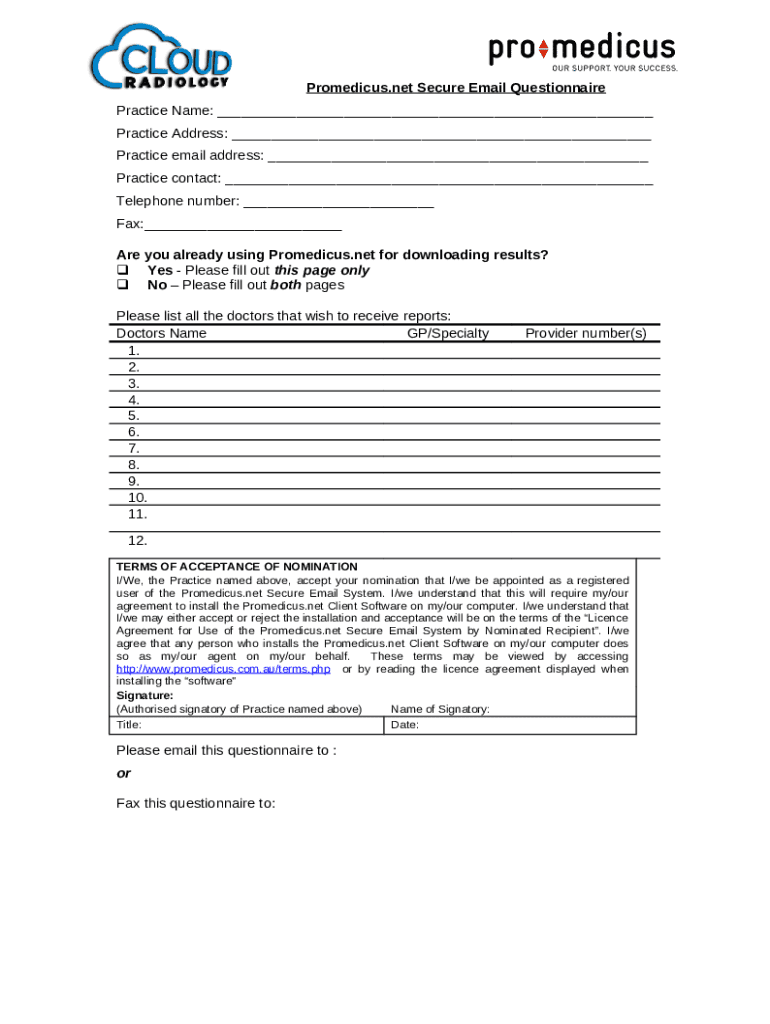 How to setup a referrer to send eReferrals to Imaging ... Doc Template ...