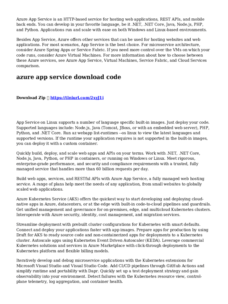Fillable Online App Service Vs Static Web App Microsoft Qanda Fax Email