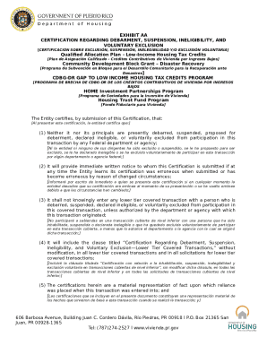 exhbit-aa-certification-regarding-debarment.docx Doc Template | pdfFiller