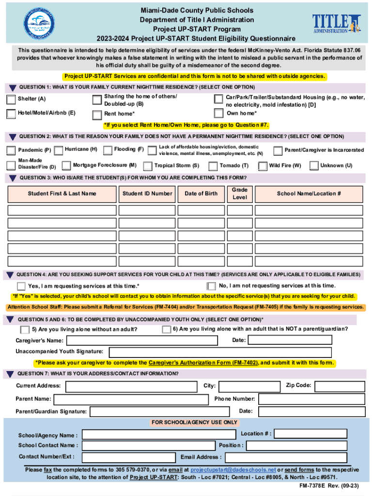 Completable En línea Project UpStart 2023-2024 (Form 5 of 10) Fax Email ...