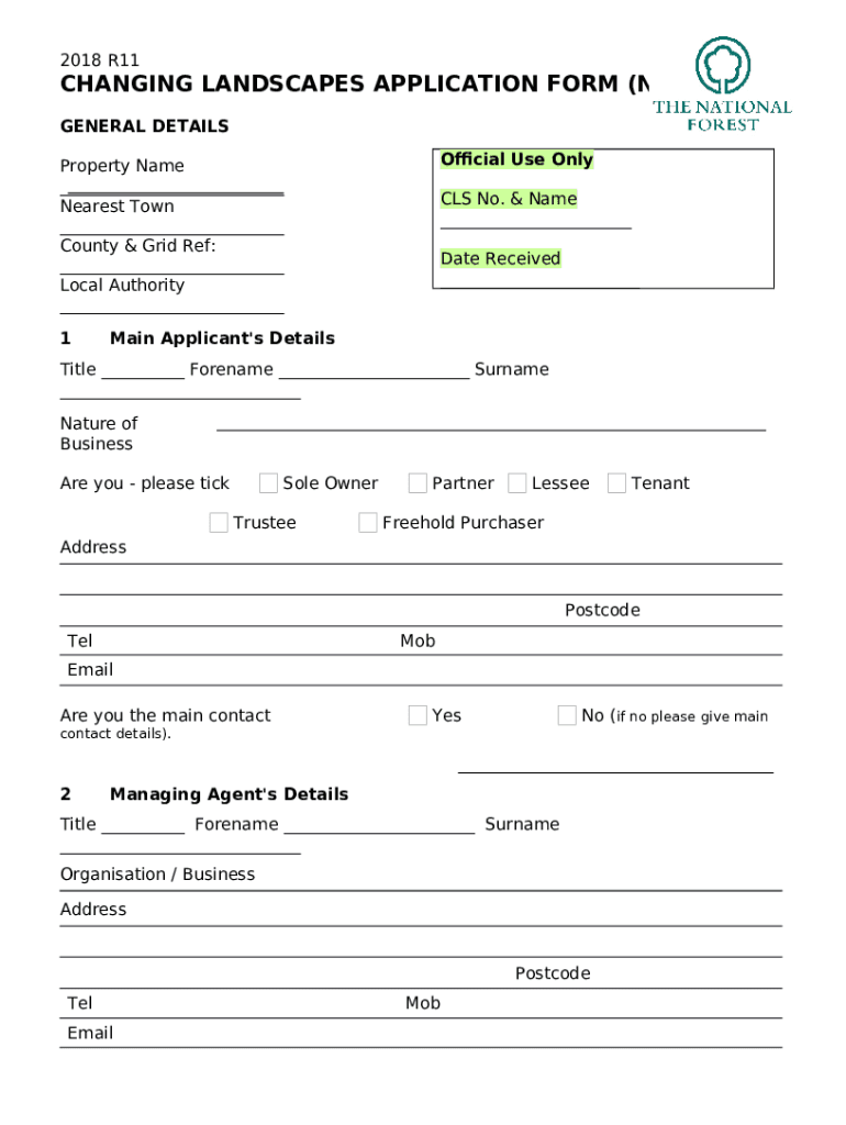 Parkland & Wood Pasture Application Doc Template | pdfFiller