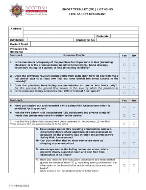Short Term Let (STL) Licensing Fire Safety Checklist - cne-siar gov Doc ...