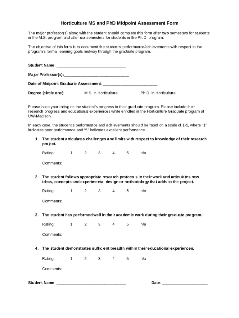 Midpoint Assessment Doc Template | pdfFiller