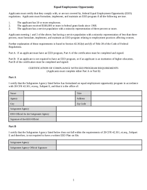 EEO Laws: What They Are And How To Be Compliant Doc Template | pdfFiller