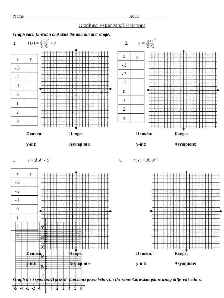 Graph each function and state the domain and range Doc Template | pdfFiller