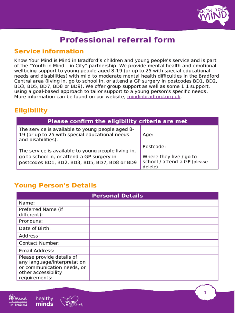 Professional referral Service ination Doc Template | pdfFiller