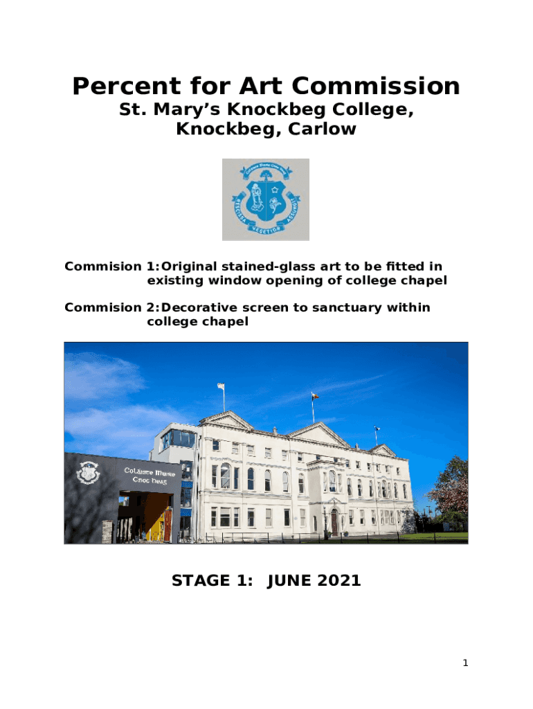 Percent for Art Commission Brief Doc Template | pdfFiller