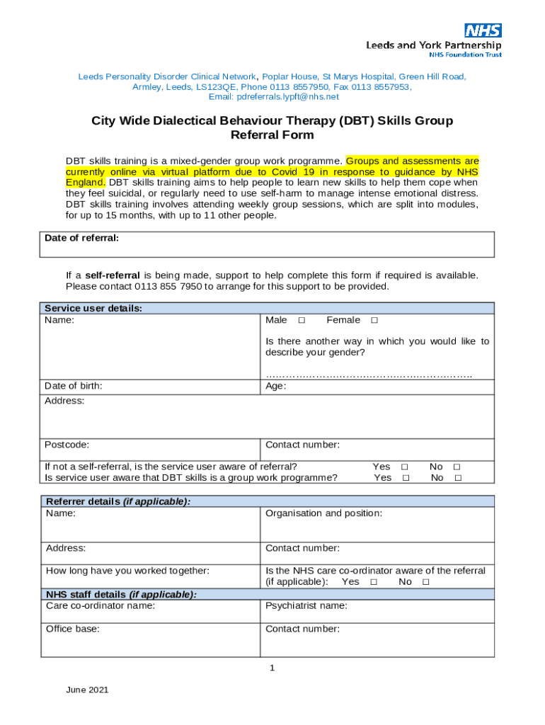 DBT Virtual: DBT Therapy in Ontario, Alberta & Nova Scotia Doc Template ...