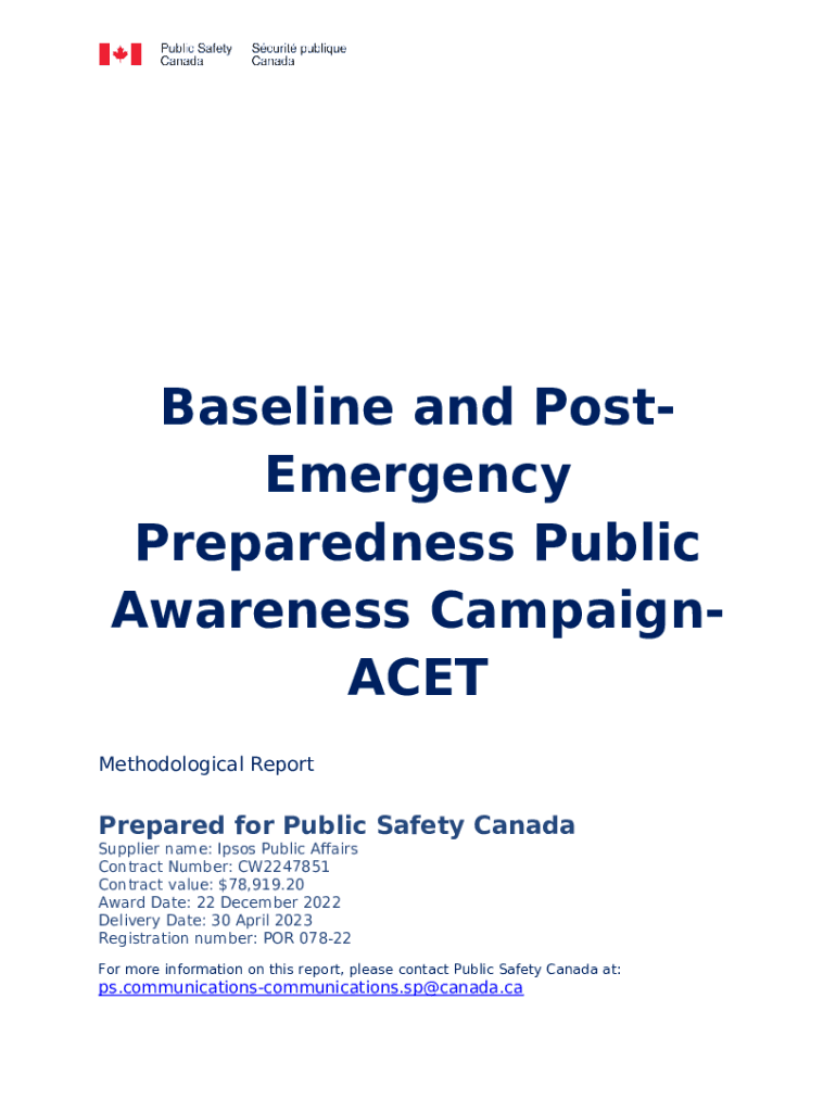 Baseline and Post-Emergency Preparedness Public ... Doc Template ...