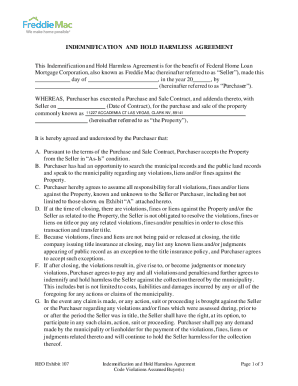 Fillable Online indemnification and hold harmless agreement - imgix Fax ...