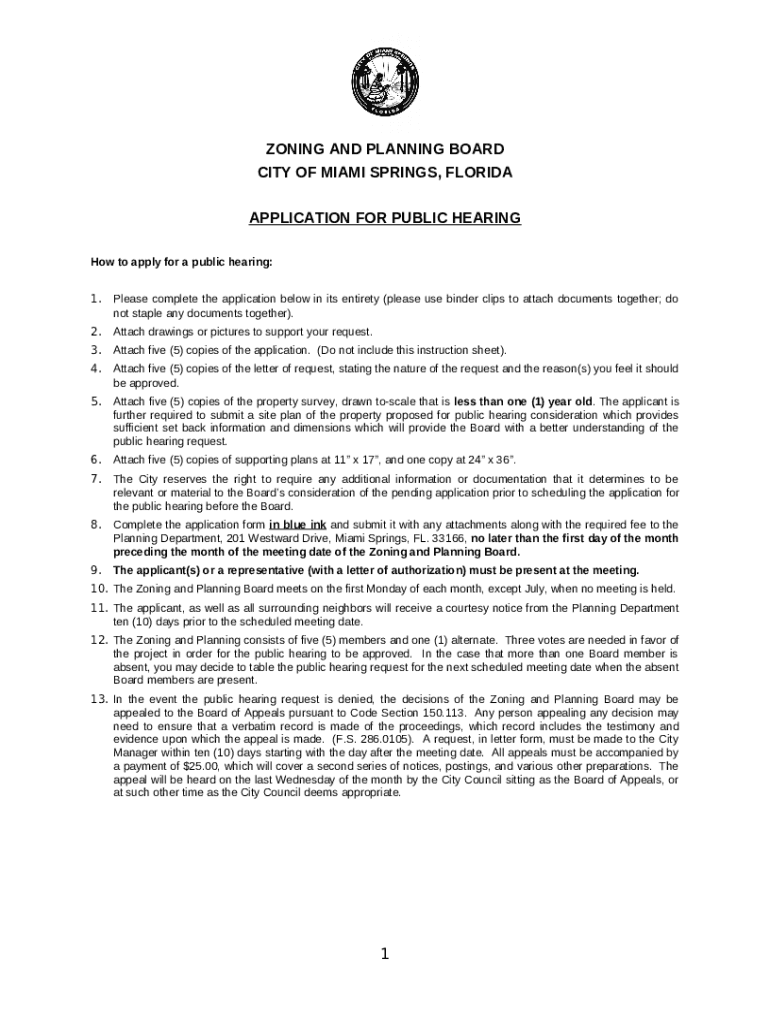 How to apply for a public hearing: Doc Template | pdfFiller