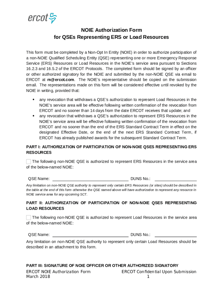 ERCOT Resource Asset Registration Glossary Doc Template | pdfFiller
