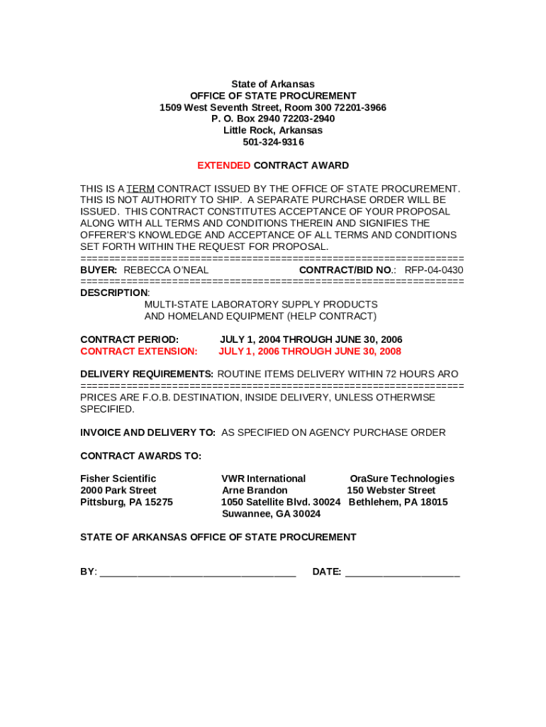 Contracts - Transparency.Arkansas.gov Doc Template | pdfFiller