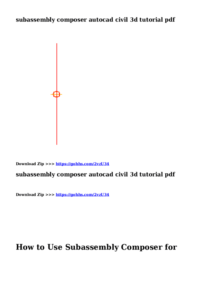 Fillable Online Subassembly Composer Autocad Civil 3d Tutorial Pdf Fax Email Print - pdfFiller
