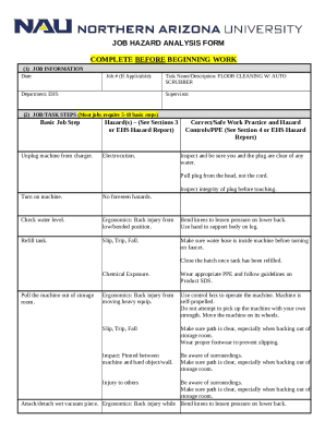 COMPLETE BEFORE BEGINNING WORK Doc Template | pdfFiller