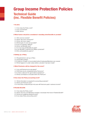 Fillable Online Group Income Protection Policy Technical Guide (inc ...