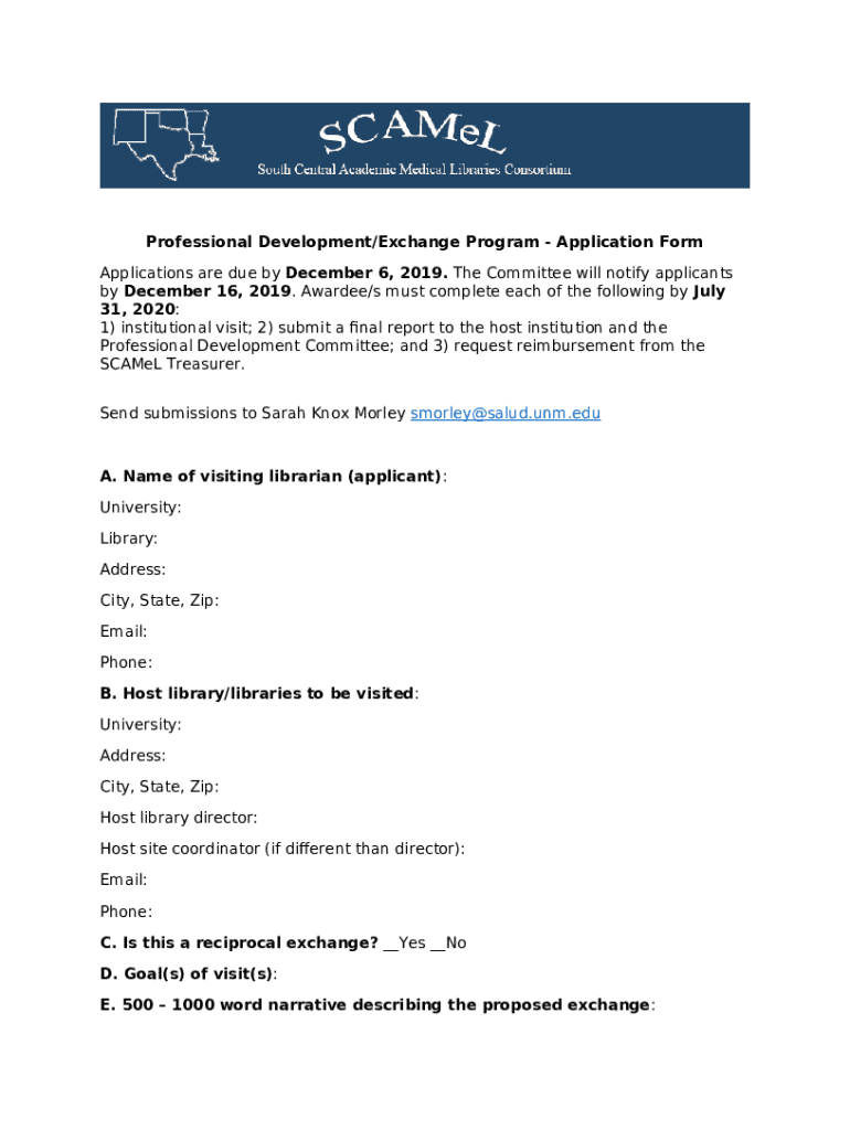 Requirements SCAMeL Exchange Professional ... Doc Template | pdfFiller