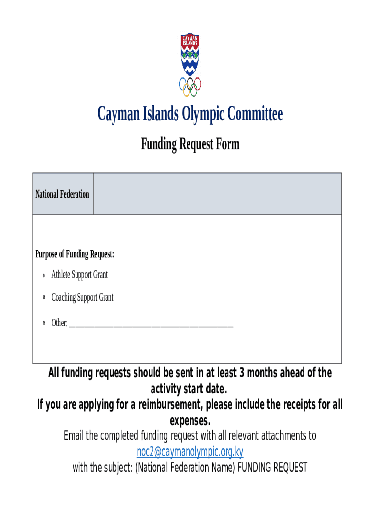 Funding Request Template Doc Template | pdfFiller