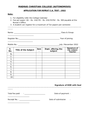 Repeat CA Notice & - Chennai Doc Template | pdfFiller