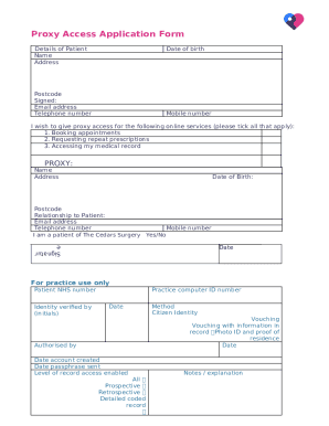Patient Online Registration - Access to GP ... Doc Template | pdfFiller