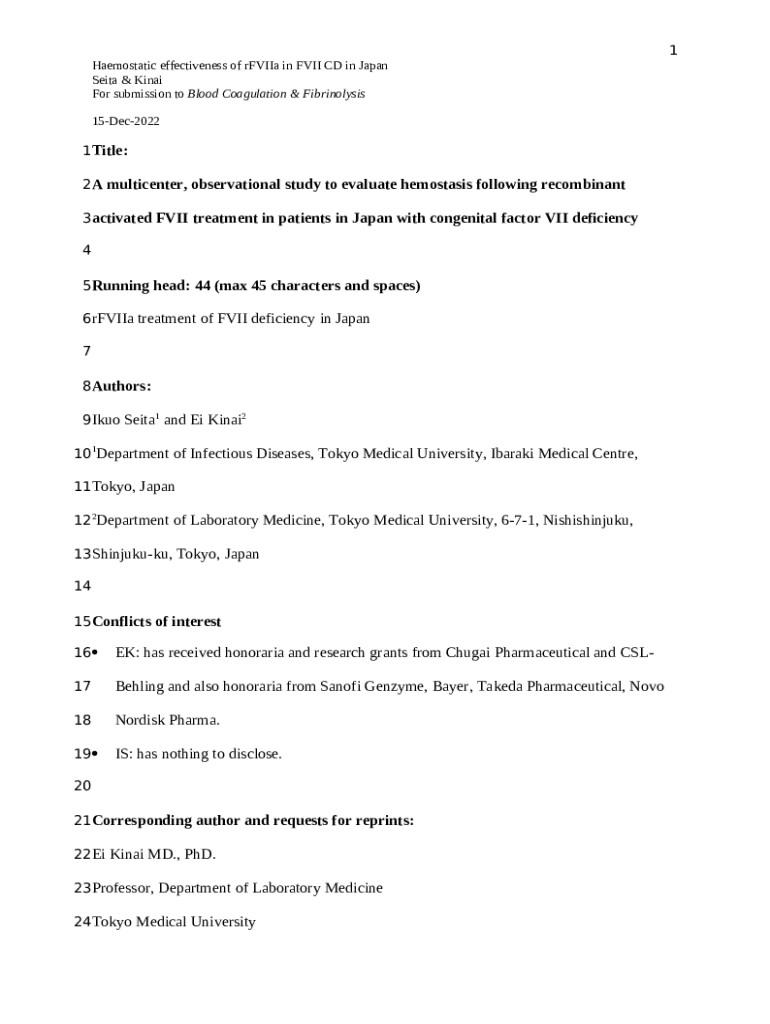 Biochemical, molecular and clinical aspects of coagulation ... Doc ...