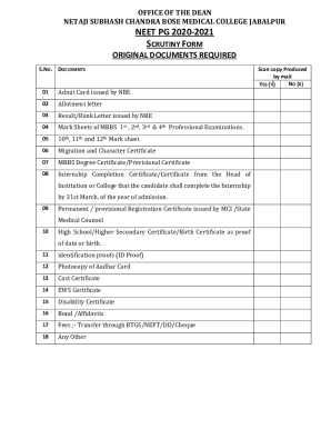 Fillable Online Scrutiny Form (Scan Copy) AI.docx Fax Email Print ...