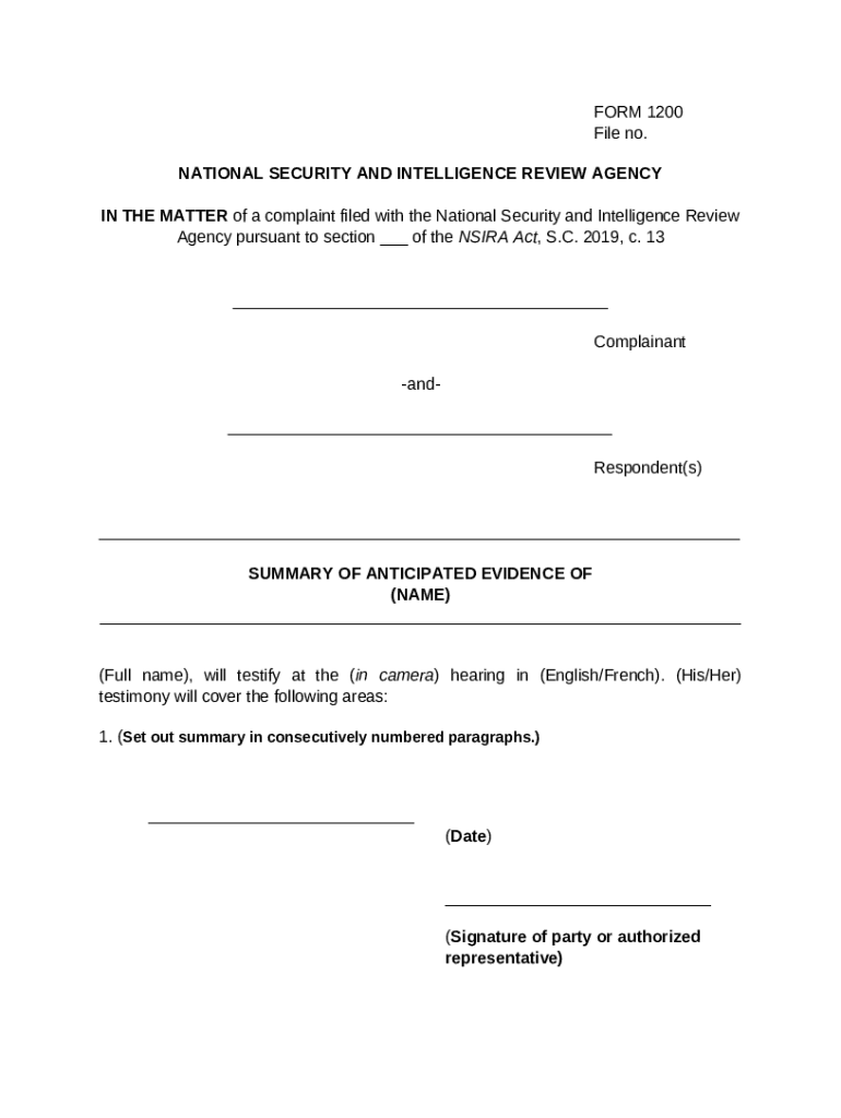 Summary-of-Anticipated-Evidence--1200- ... Doc Template | pdfFiller