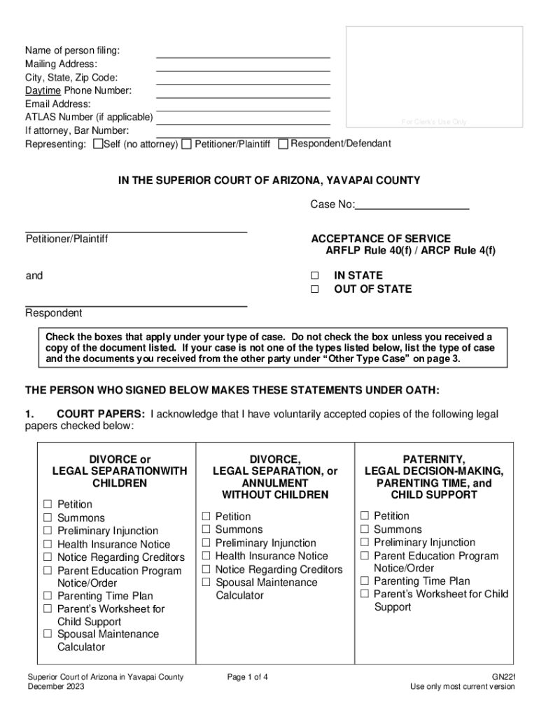Fillable Online IN THE SUPERIOR COURT OF ARIZONA, ... Fax Email Print ...