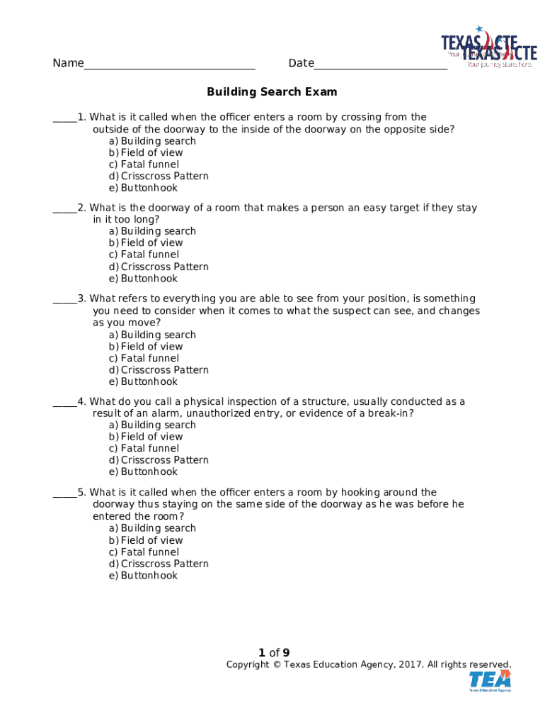 Law Enforcement Building Searches Flashcards Doc Template | pdfFiller