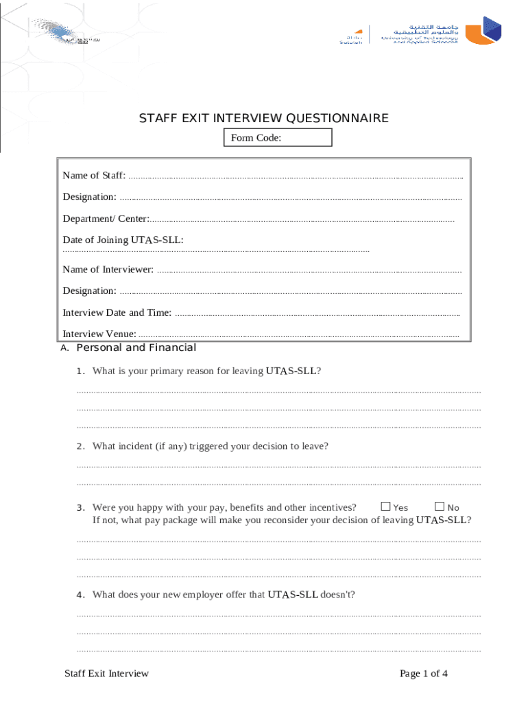 Exit Interview Questions With Answers Samples And Tips Doc Template
