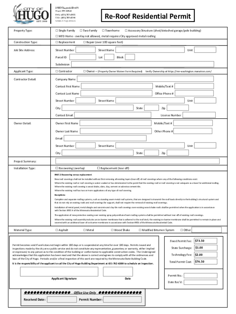 Fillable Online Permit and Zoning Requirements for Home Construction ...