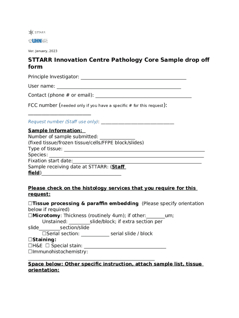 Sample drop off Doc Template | pdfFiller