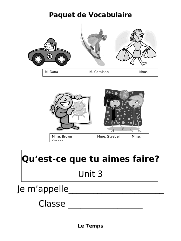 Ch. 3 Vocabulaire (Qu'est ce que tu aimes faire?) Flashcards Doc ...