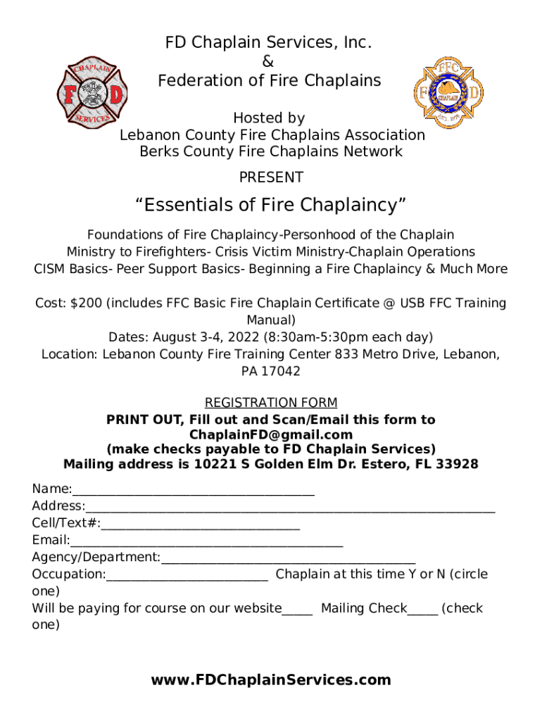 TRAINING - FD Chaplain Services, Inc. - ffc wildapricot Doc Template ...