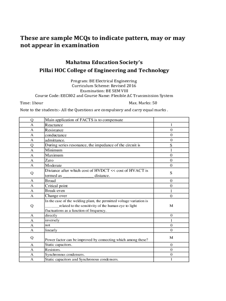 Fillable Online phcet ac Pillai HOC College of Engineering & Technology ...