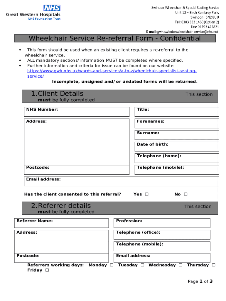 swindon-wheelchair-service-referral-- ... Doc Template | pdfFiller